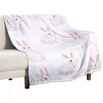 Generic Rosa Hase Fr&uuml;hling Ostern Sofadecke Kuschlige &Uuml;berwurf Pl&uuml;sch Tagesdecke F&uuml;r Bett Schlafzimmer Wohnzimmer 150x200cm