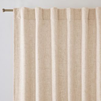 La Redoute Interieurs Rideau Polyester Aspect Tram&eacute; Pattes Cach&eacute;es Varoni