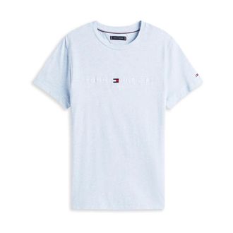 Tommy Hilfiger Homme, Tops, Bleu, Taille: S T-Shirt Logo Brod&eacute;
