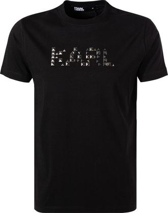 Karl Lagerfeld Herren T-Shirt schwarz Baumwolle