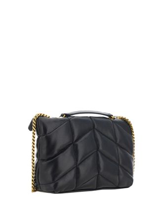 Saint Laurent Womens Puffer Toy Shoulder Bag Black Lambskin