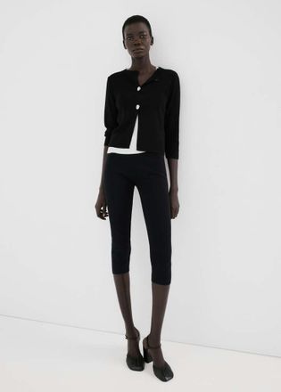 Mango Strickcardigan mit Schmuckkn&ouml;pfen schwarz - Damen - 2XL - MANGO