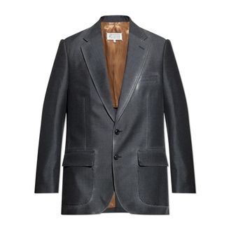 Maison Margiela Blazer mit rauem Finish - - Jackets - Herren - Grau - XS