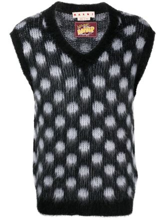 Marni Pullunder mit Polka Dots - Schwarz