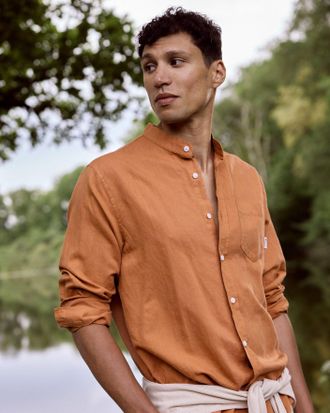 Faguo Chemise en lin brique clair
