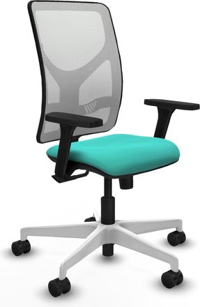 Piqueras y Crespo Home Office B&uuml;rostuhl mit 3D-Armlehnen, h&ouml;henverstellbare Lendenwirbelst&uuml;tze, ausgestattet mit 3 Positionen und Schneideschaum, mit 65 mm Nylon-Rollen