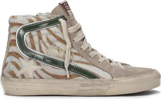 Golden Goose Low-Top Sneaker - High-Top Sneakers With Zebra-Print Leather And Sue - Gr. 35 (EU) - in Beige - f&uuml;r Damen