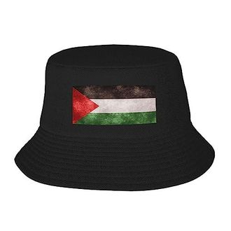 Generic Chapeau De Godet Drapeau De La Palestine Chapeaux De Visi&egrave;re Pliable &Eacute;t&eacute; Bonnet Soleil, pour La Randonn&eacute;e, Le Camping, Plage, 56-58cm