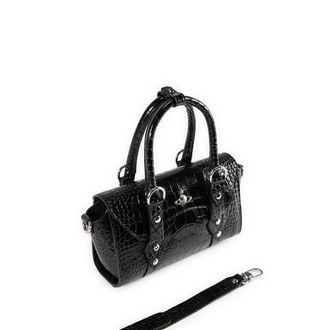 Vivienne Westwood Sac &agrave; main peau de crocodile en cuir