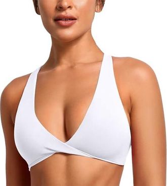 Generic Haut De Maillot De Bain Femme Push Up Sexy Hauts De Bikini R&eacute;glables Chic Classics Col en V Hauts De Maillots Bretelles avec Rembourrage Swimwear Top 