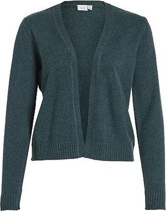 Vila Vila Viril Short en Tricot pour Femme L/S Cardigan Noos (1 pièce), Ponderosa Pine/détail : mélange foncé, M