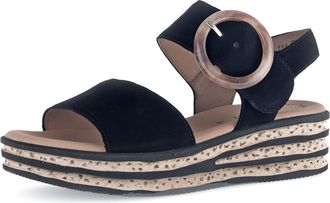 Gabor Damen Plateausandalen 64.550 - 4 cm Plateauabsatz & Klettverschluss - Elegante Sandalen & Slides für Damen - Schwarz 97