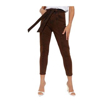 Retrof&ecirc;te Femme, Jeans, Brun, Taille: W25 Jean Taille Haute Marron Elliot