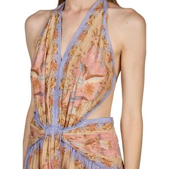 Zimmermann Robe sans manches &agrave; fleurs en coton et soie m&eacute;lang&eacute;s