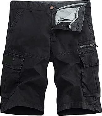 Generic Short d&eacute;t&eacute; d&eacute;contract&eacute; pour homme - Short de sport r&eacute;tro - Short d&eacute;contract&eacute; en polyester pour homme, Noir, 3XL