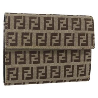 Fendi Pre-owned Canvas Portemonnaie - - Pre-owned - Damen - Beige - ONE SIZE