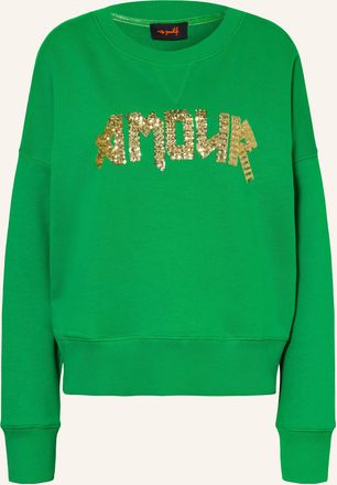 Miss Goodlife Miss Goodlife Sweatshirt Mit Pailletten gruen