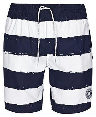 Bugatti Bugatti Short de bain pour homme en bleu marine, turquoise ou noir, Rayé bleu marine., M