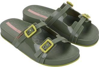 Ipanema Damen Duo FEM Schiebe-Sandalen, Green/Green/PINK, 43 EU