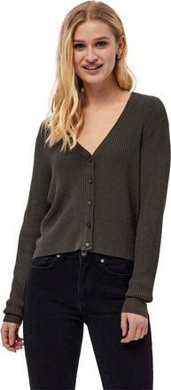Desires Damen Geisha Rib Gerippter Cardigan, Beluga-Gr&uuml;n, XS