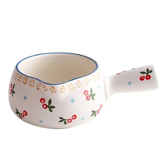 Cabilock Keramik Milchtopf Antihaft Kochtopf Mit Henkel Flacher Boden Schnelle W&auml;rmeleitung Multifunktional F&uuml;r Milch Und Suppe Mikrowellen Und Backofen Geeign