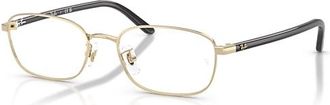Ray-Ban Rb6551d Optics Hellgold Fassung Klar Glas Polarisiert 53-18