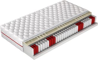 Mirjan24 Matratze Resta, 7-Zonen, Taschenfedern, Beidseitigematratze, Liegehärten H2/H3, Matratzenschoner (160x200.)