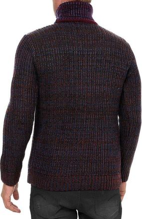 R-Neal Rollkragenpullover Melierter Grobstrick Rollkragen Pullover Streetwear Basics