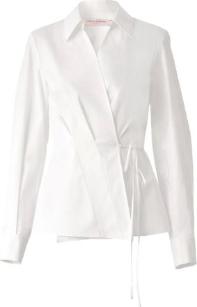 Carolina Herrera jupe portefeuille à taille nouée - Blanc