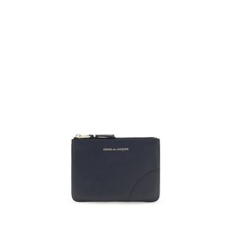 Comme Des Gar&ccedil;ons Blau Kalbleder Bos Taurus Geldb&ouml;rse
