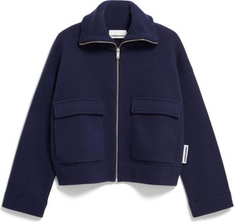 Armedangels Damen Strickjacke aus Bio-Woll Mix JOANIAAS Oversized Fit Tinted Navy