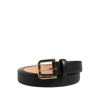 Dolce & Gabbana Femme, Accessoires, Noir, Taille: ONE Size Classic Leather Belt