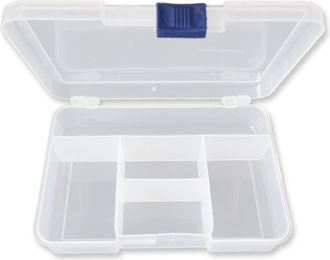 Generic Sortierkasten Perlen Box, transpartent, 14,5 x 10 x 3,4 cm, 5 Fächer - Schmuck Perlenbox Kunststoff Sortierbox für Kleinteile Aufbewahrungsbox mit Dec