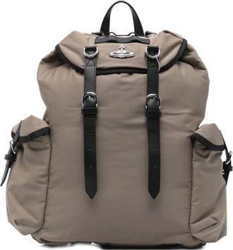 Vivienne Westwood Femme, Sacs, Beige, Taille: ONE Size Sac &agrave; dos en nylon avec logo