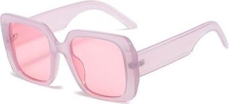 Generic Lunettes De Soleil Polaris&eacute;es Fashion Square &Agrave; Grande Monture For Hommes Et Femmes, Id&eacute;ales For Le Sport, La Plage, Les Vacances Et Les F&ecirc;tes.(Pink)