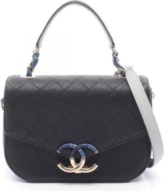 Chanel Sac bandouli&egrave;re vintage doccasion - Femme - Pre-owned - Noir - Taille: ONE Size