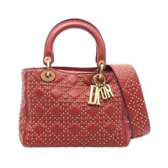 Dior Pre-owned Lady Dior Leder Handtasche - - Pre-owned - Damen - Rot - ONE SIZE