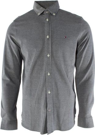 Tommy Hilfiger Homme, Chemises, Gris, Taille: XL 1985 Knitted SF Shirt