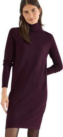 Cecil Kuscheliges Rollkragen Kleid Eggplant red XXL