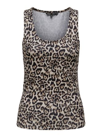 Only Damen Onllone AOP Leo 2-Way S/L Top JRS, Cloud Dancer, Medium