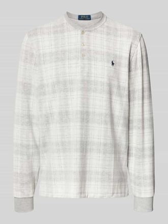 Ralph Lauren Pyjama-Oberteil mit Knopfleiste und Label-Stitching