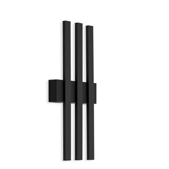 Telefunken LED Au&szlig;enwandleuchte, Au&szlig;enwandlampe 3-flammig, 12 Watt, 1.170 Lumen, 4.000 Kelvin, IP44, Schwarz, 370x155x42mm 313305TF