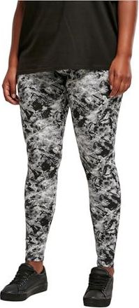 Urban Classics Ladies Soft AOP Leggings, Blackfading, XXXL Femme
