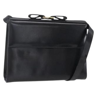 Ferragamo Sac bandouli&egrave;re en cuir Pre-owned - Femme - Pre-owned - Noir - Taille: ONE Size