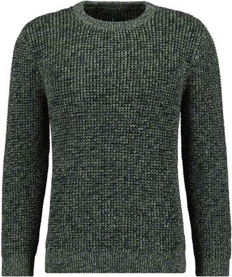 Ragman Herren Strickpullover Tweed Dunkelgr&uuml;n-393, 3XL
