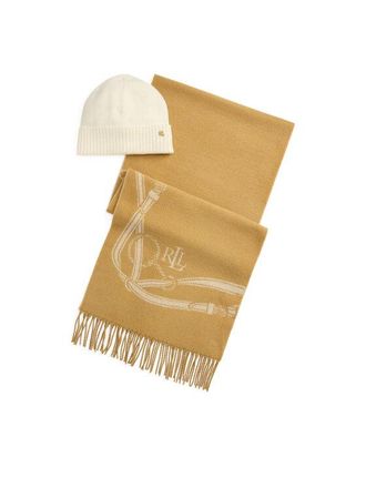 Lauren Ralph Lauren Set Schal und M&uuml;tze 454P23530002 Hellbraun