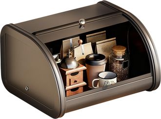 Generic Brot Aufbewahrungsbeh&auml;lter | Aufbewahrungsbox mit Rolldeckel,Organizer f&uuml;r kleine Gegenst&auml;nde | f&uuml;r die Theke, den Schrank, den Vorratsraum, das, die 