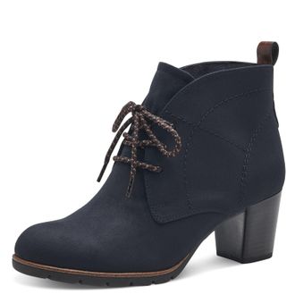 Marco Tozzi Damen Stiefeletten mit Absatz zum Schnüren Vegan, Blau (Dk.Navy Comb), 38 EU