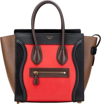 Celine Sac &agrave; main structur&eacute; en cuir pr&eacute;-poss&eacute;d&eacute; - Femme - Pre-owned - Multicolore - Taille: ONE Size