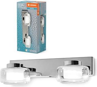 Ledvance ORBIS Flame Wand- und Deckenleuchte mit LED, Chrom, 11W, 700lm, 3000/4000K, Farbtemperatur über Wandschalter einstellbar (kaltweiß/warmweiß), IP44 Sch